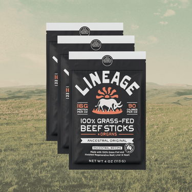 100% Grass-Fed Beef Sticks – Original Flavor – Lineage Provisions
